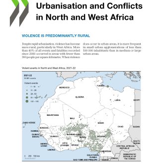 Urbanisation and conflicts in North and West Africa (brochure) – Mapping Africa Transformations